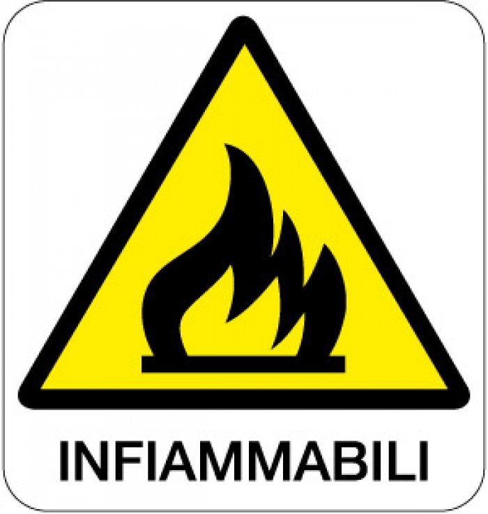 CARTELLO IN ALLUMINIO FORMATO MM 330X350 INFIAMMABILI (177B) | EMME ...