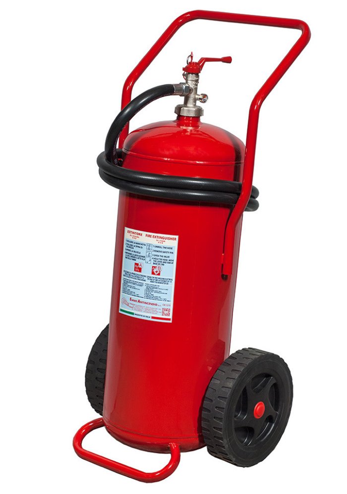 50 L water + additive wheeled fire extinguisher - UNI EN 1866-1 - Model ...