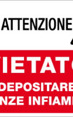 CARTELLO IN ALLUMINIO FORMATO MM 500X330 MULTISIMBOLO VIETATO DEP SOST ...